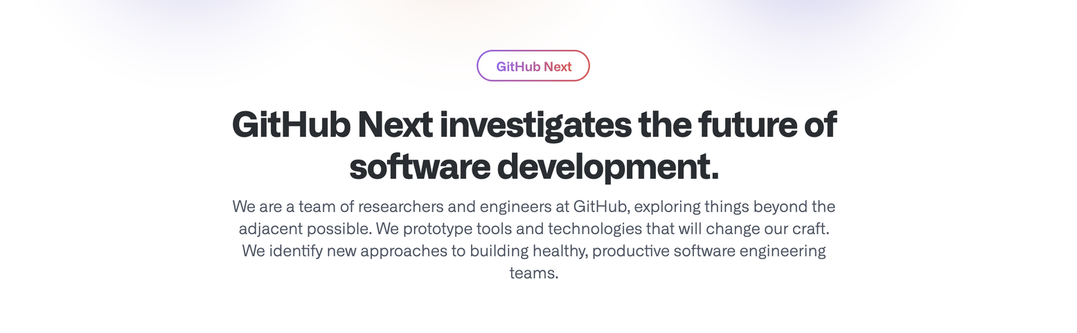 GitHub Next (@githubnext@mastodon.social) - Mastodon