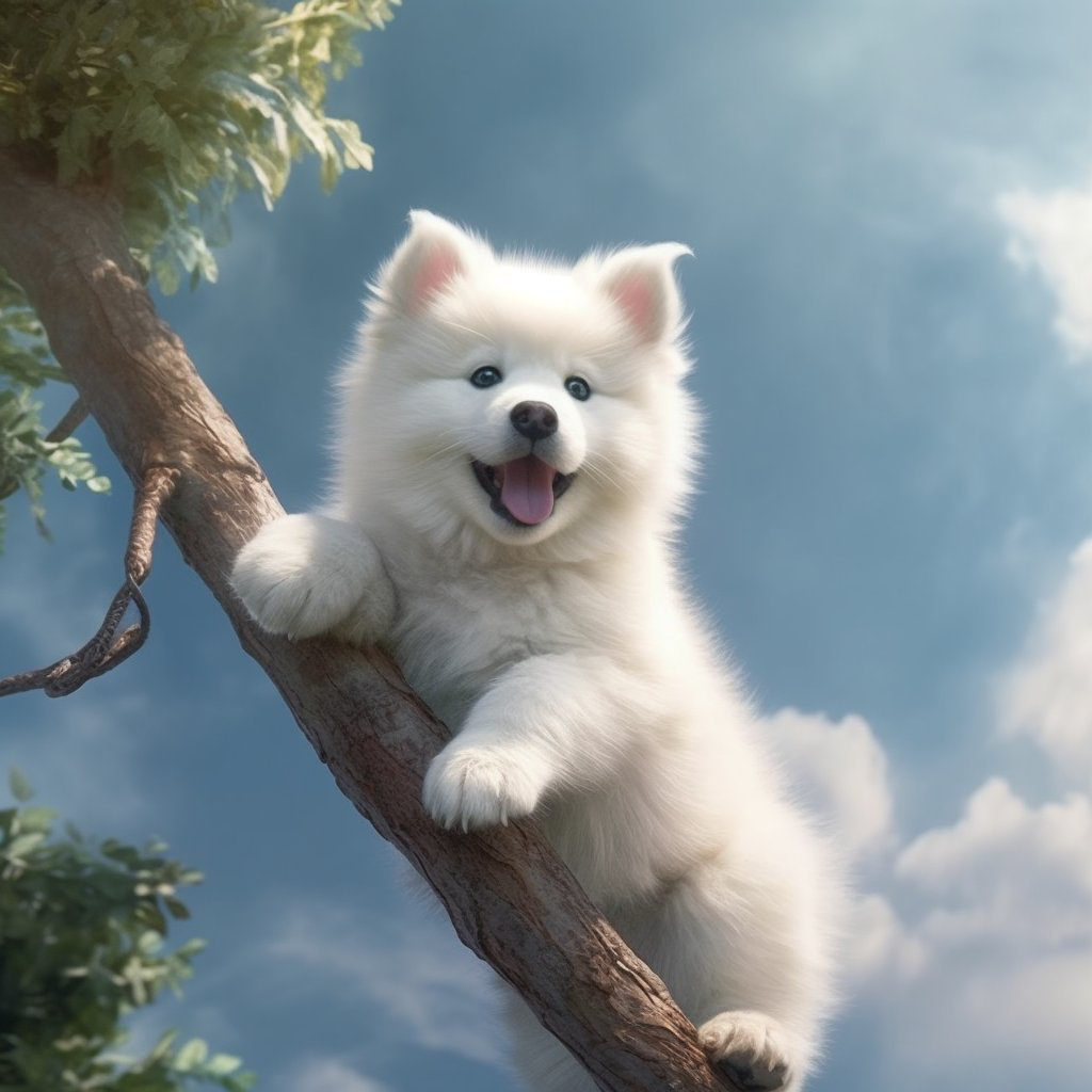 Cute Samoyed Puppies Wallpaper