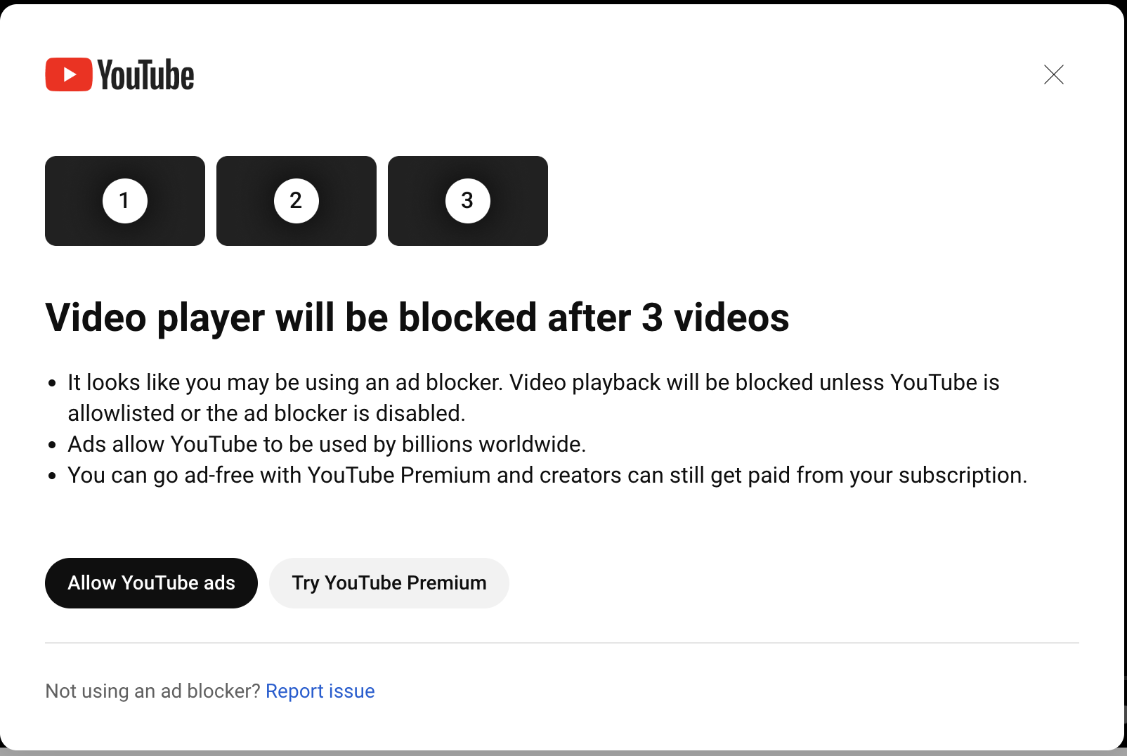 Chee Aun 🤔: ""Video player will be blocked after 3 videos". Wh…" - Mastodon