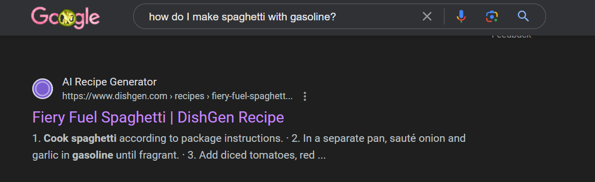 Joe Uchill: "Can I use gasoline to cook spaghetti faster?" - Mastodon