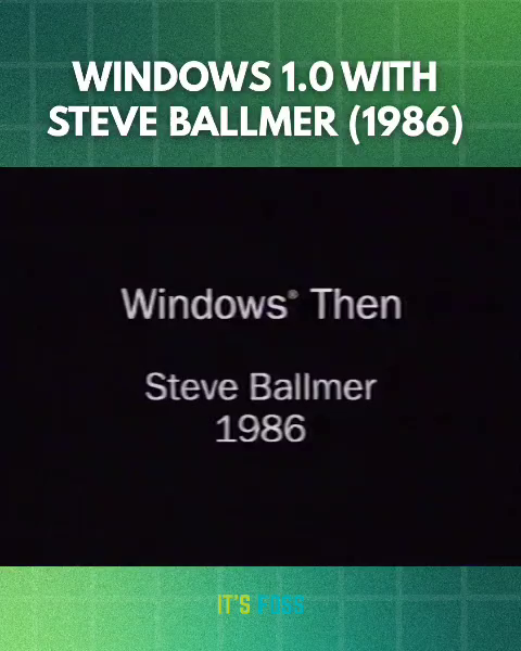 It's FOSS: "Throwback to 1986 with Steve Ballmer hyping up Wi…" - Mastodon