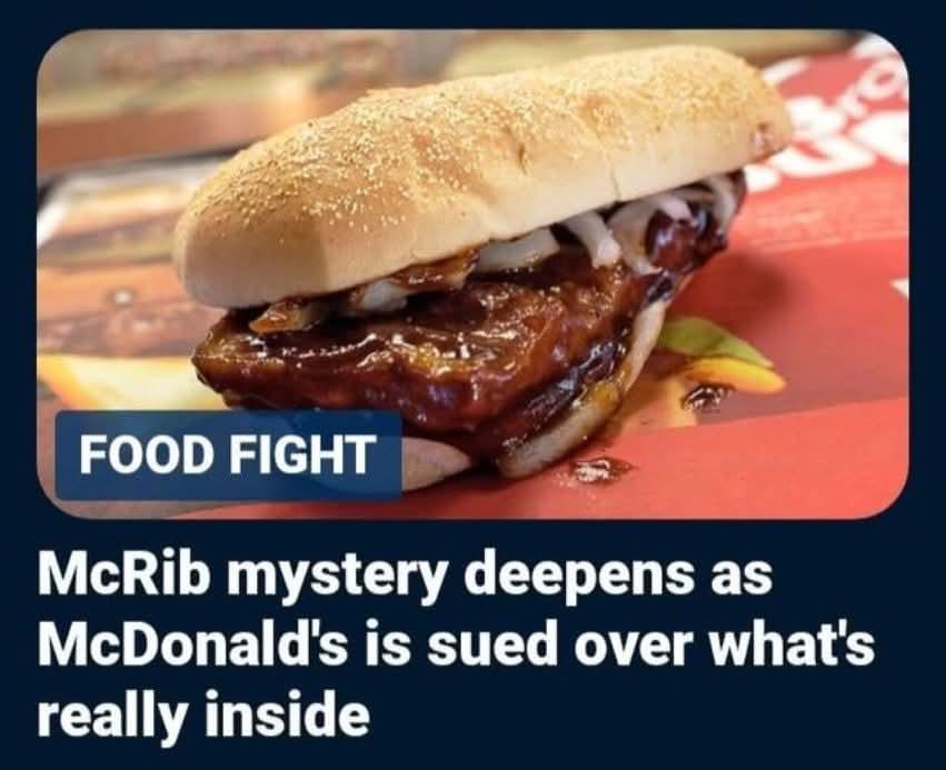 Corey Finney: "So, the McRib isn’t even rib meat. 😆 A class‑acti ...